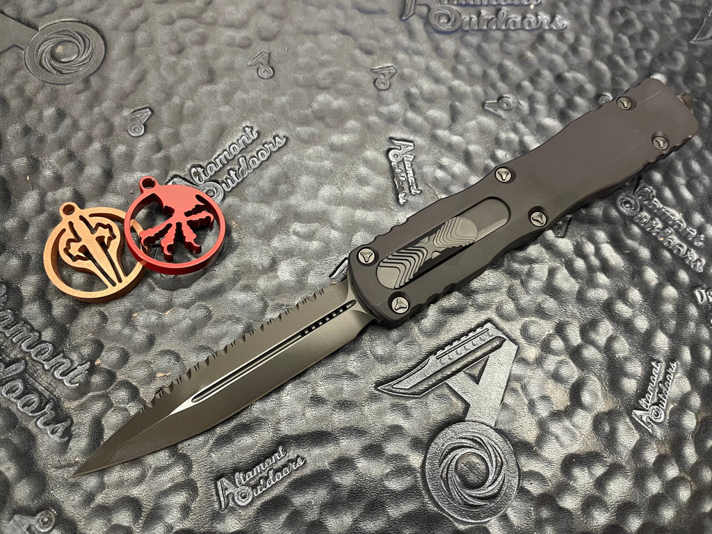 Microtech Dirac Delta D/E Signature Series Shadow DLC Full Serrated 22 – Altamont Outdoors
