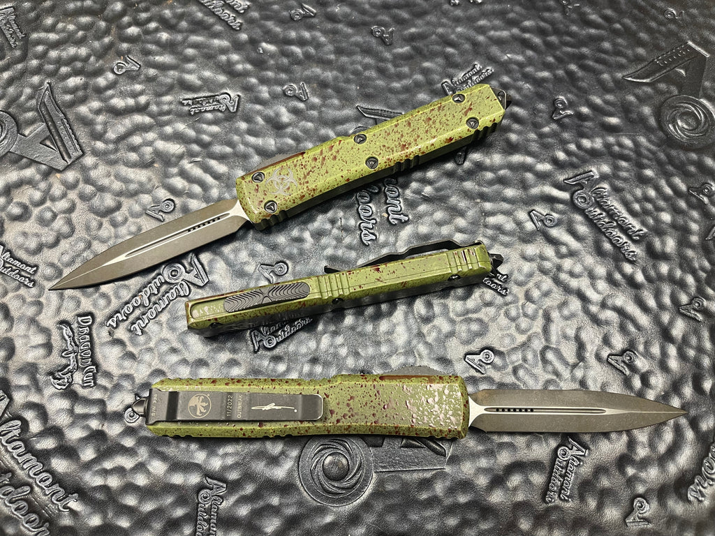 Microtech Ultratech D/E Outbreak Deep Engraved 122-1OBDS – Altamont Outdoors