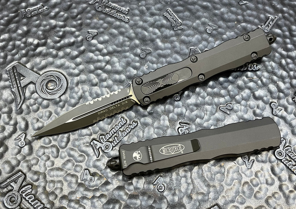 Microtech Dirac Delta Black Tactical Part Serrated 227-2T – Altamont ...
