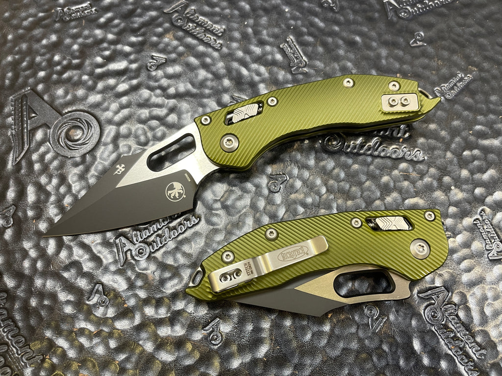 Microtech 169RL-1FLOD Stitch Manual Ram-Lok - OD Green Fluted Alum ...