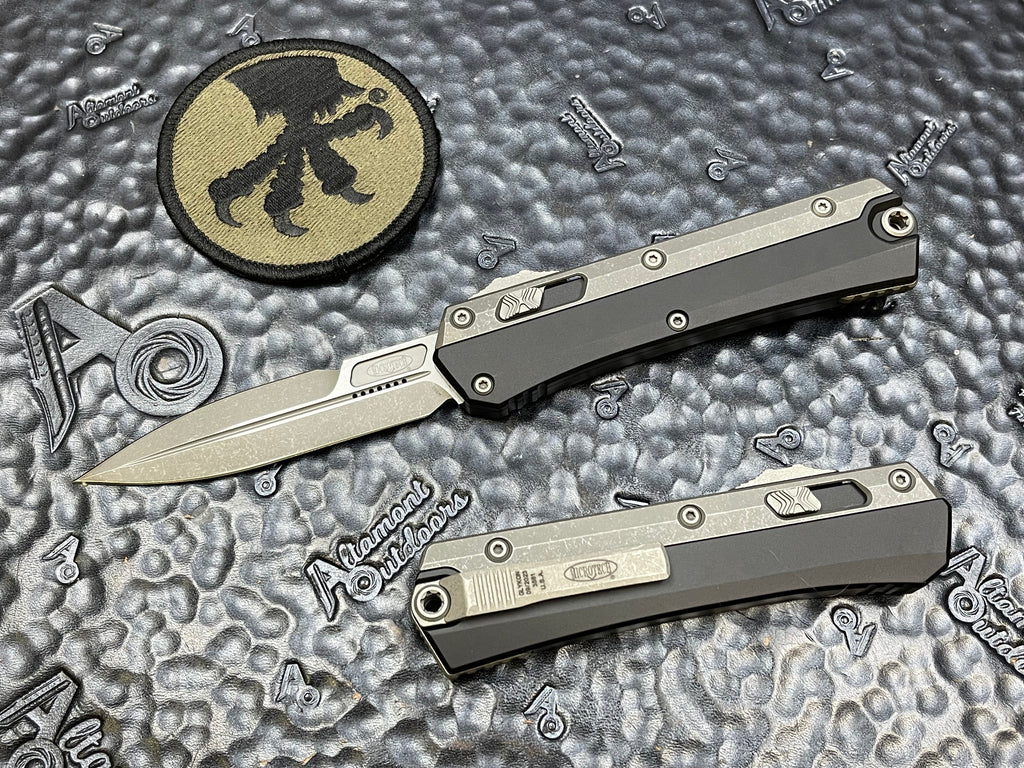 Microtech Glykon D/E Apoc OTF Automatic Knife Black Aluminum/ Ti 184-1 ...