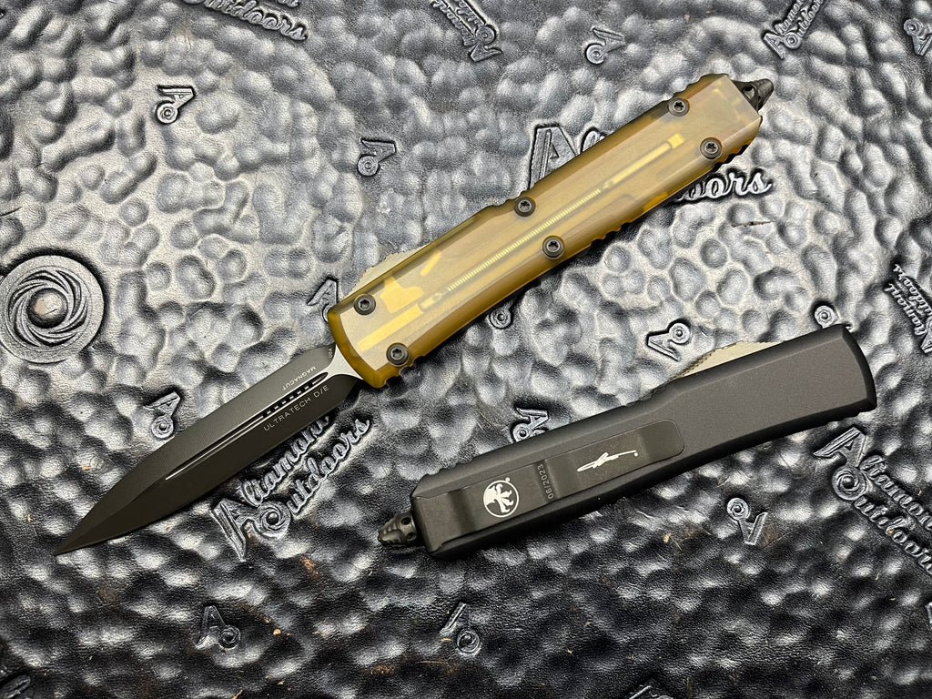 Microtech Ultratech D/E Black DLC Tactical Ultem Cover 122-1DLCTULS ...