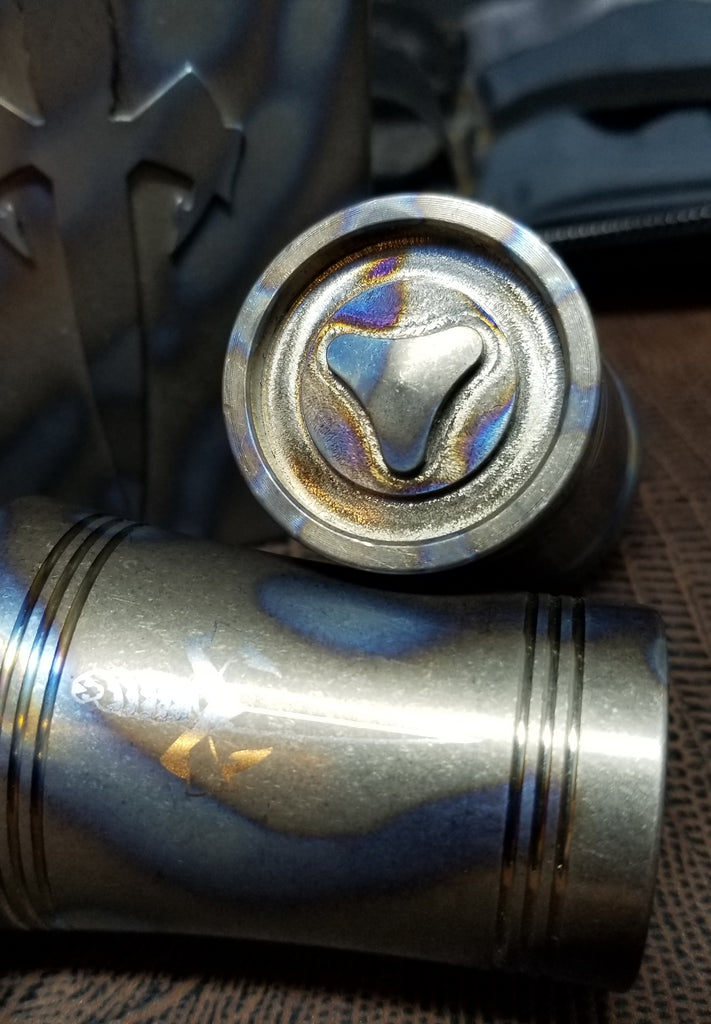 Marfione Custom Flamed Titanium Flask Set and 2 Shot Glasses – Altamont ...