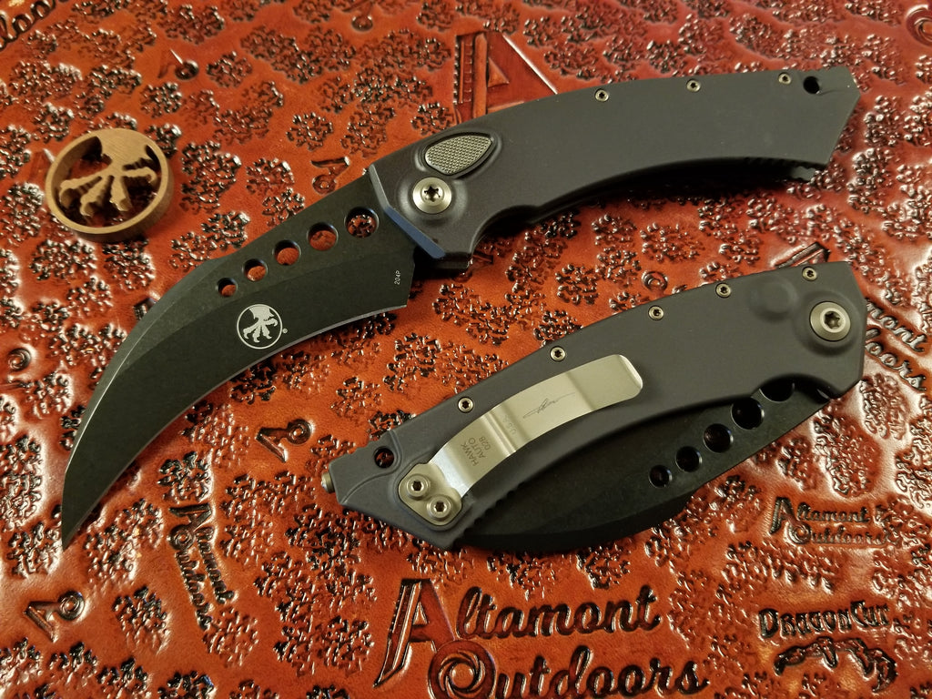 Microtech Hawk Signature Series Black DLC 166-1DLCS – Altamont Outdoors