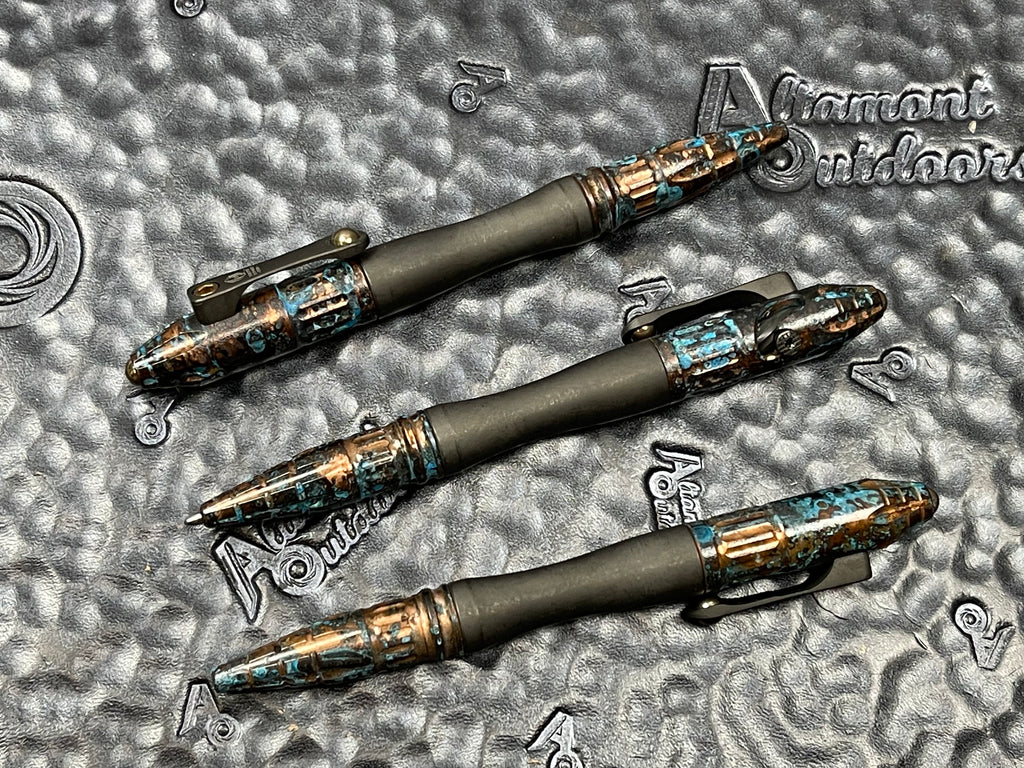 Heretic Thoth Tactical Pen DLC Titanium barrel Chemtina Copper DLC Ti ...