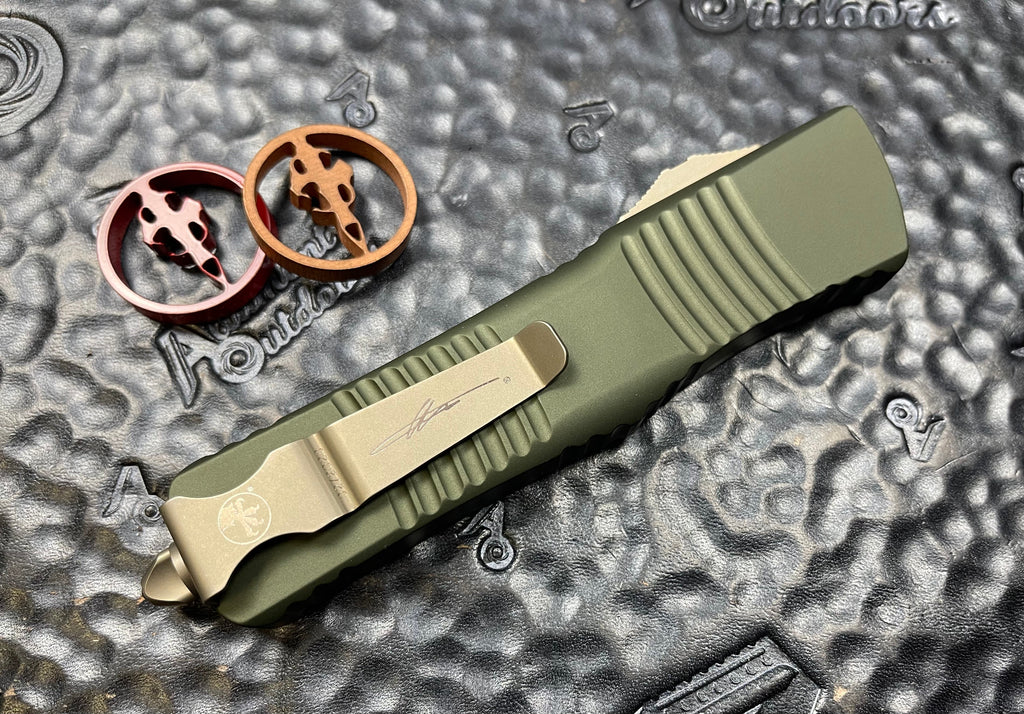 Microtech Combat Troodon HELLHOUND OD Green Bronze 219-13ODS – Altamont ...