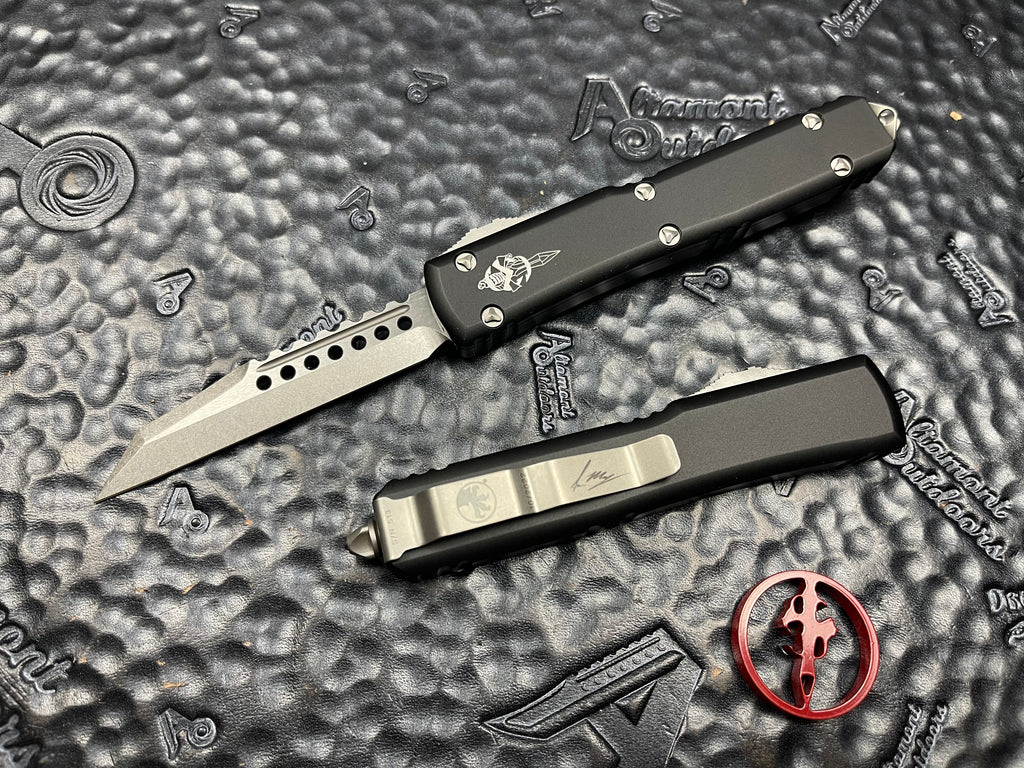 Microtech Ultratech Warhound Stonewashed Standard 119W-10S Signature S ...