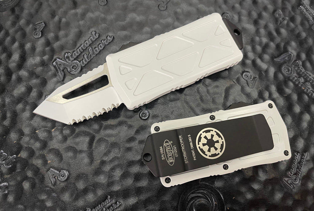 Microtech STORMTROOPER Exocet 158-3ST Full Serrated TANTO California L ...